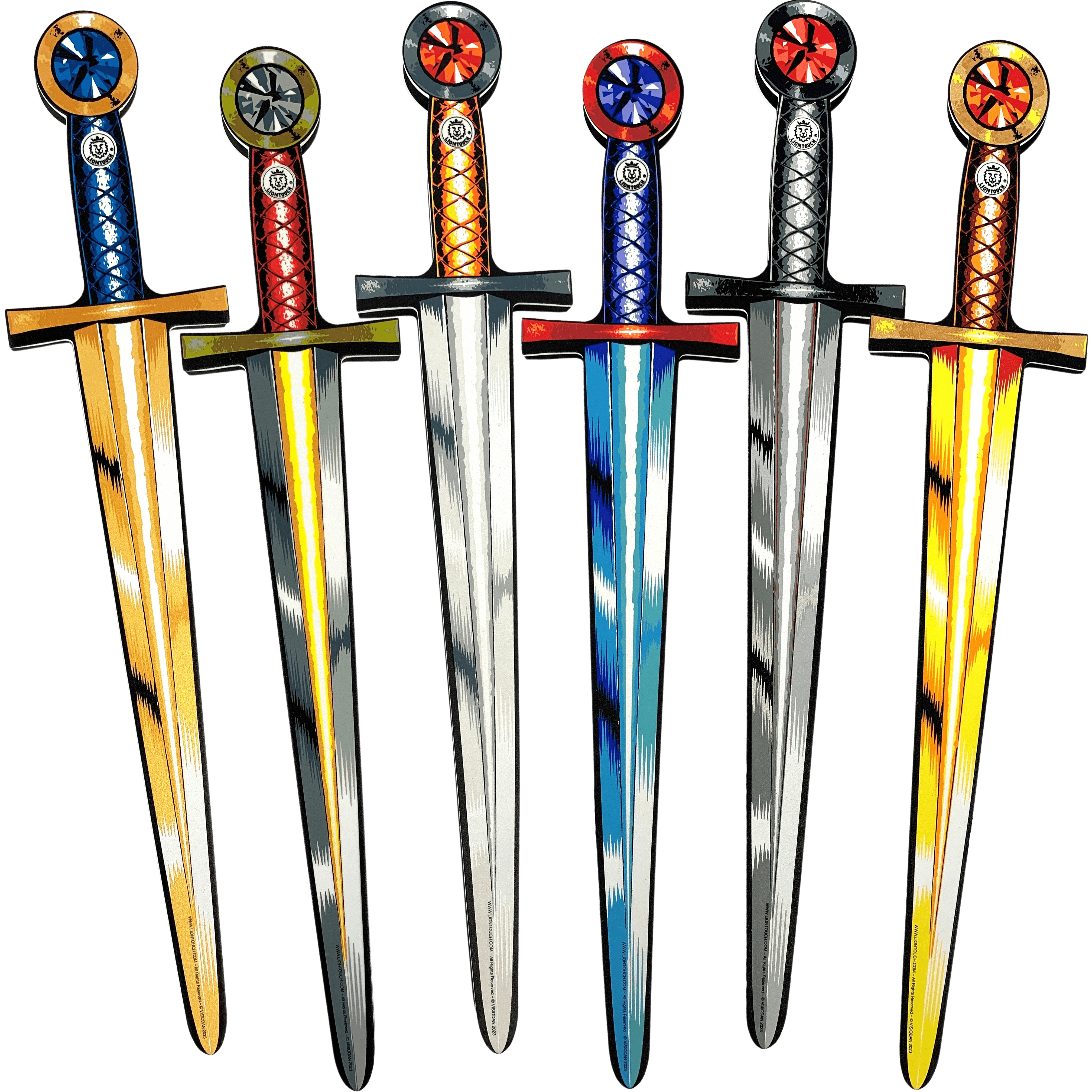 Liontouch Collection Sword Set | Six Foam Swords for Imaginative Play