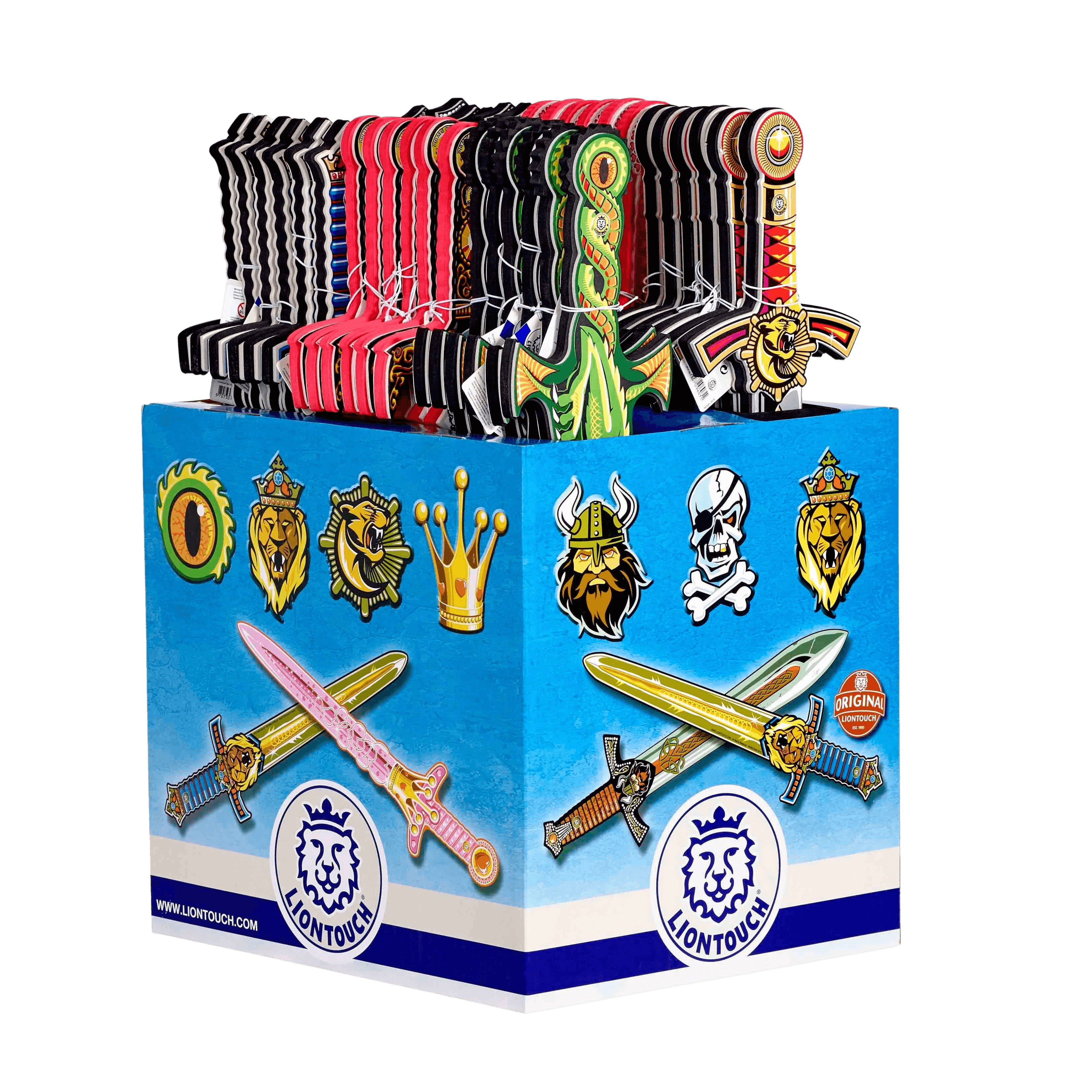 Liontouch Sword Case with 36 Swords for Imaginative and Active Play