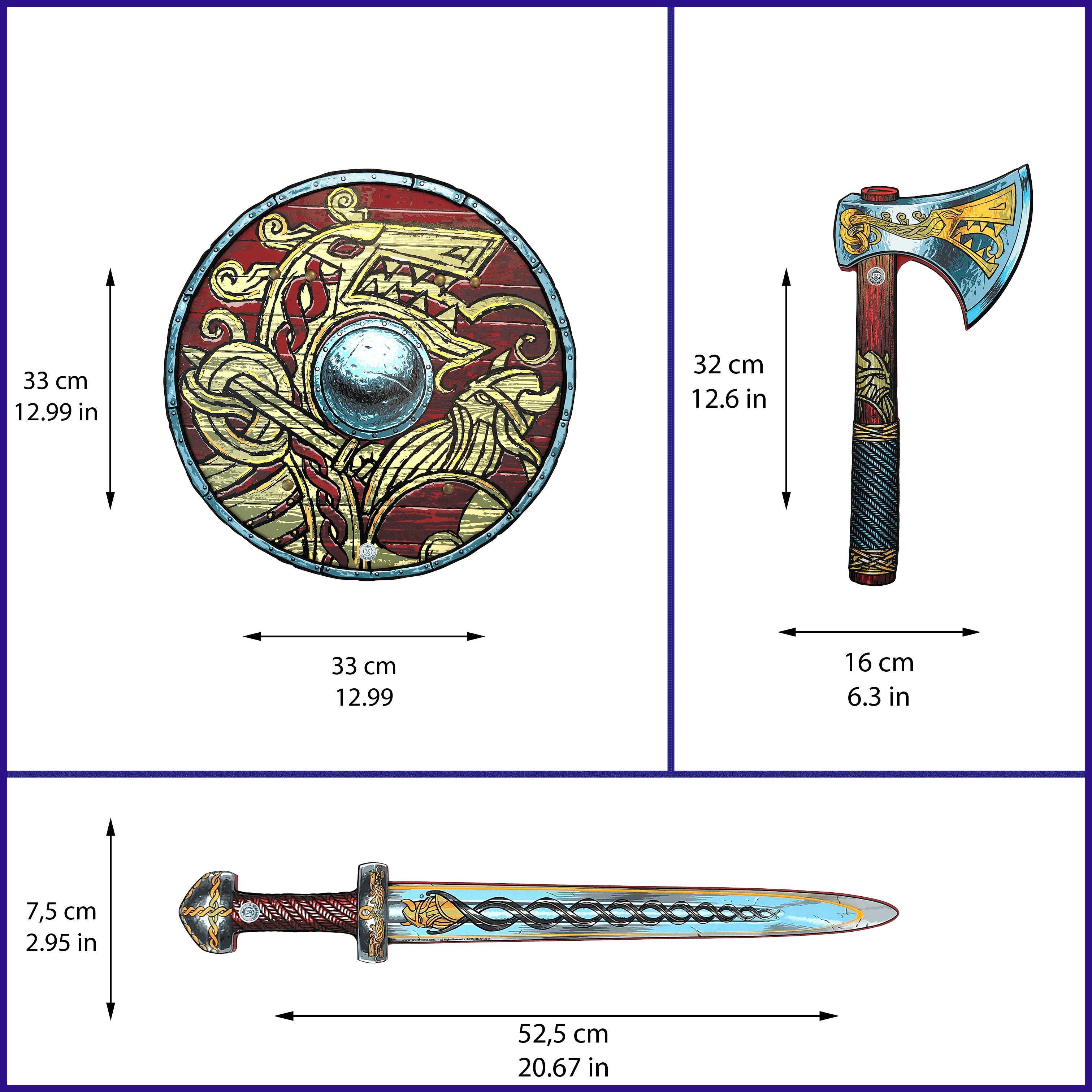 Get Ready for a Raid with the Viking Set including Sword, Shield & Axe ...